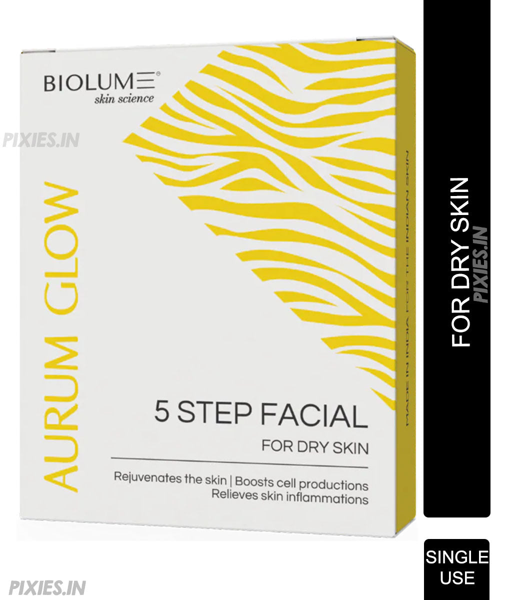 Biolume Aurum Glow 5 Step Facial For Dry Skin (Single Use) – Pixies.in