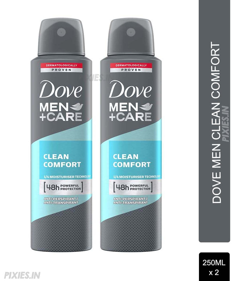 Dove Deo Men+Care Clean Comfort Dry Spray Antiperspirant Deodorant (25 ...