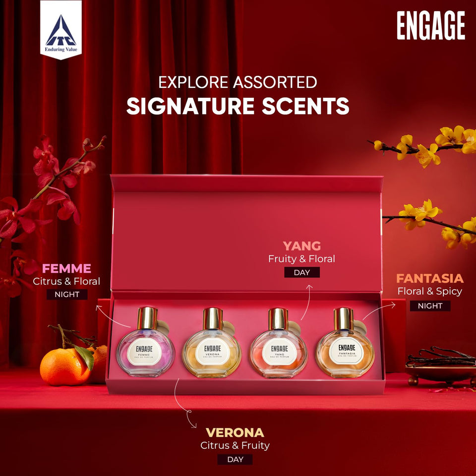 Buy Engage Luxury Perfume Gift Pack for Women – 4×25 ml | Pixies.in ...