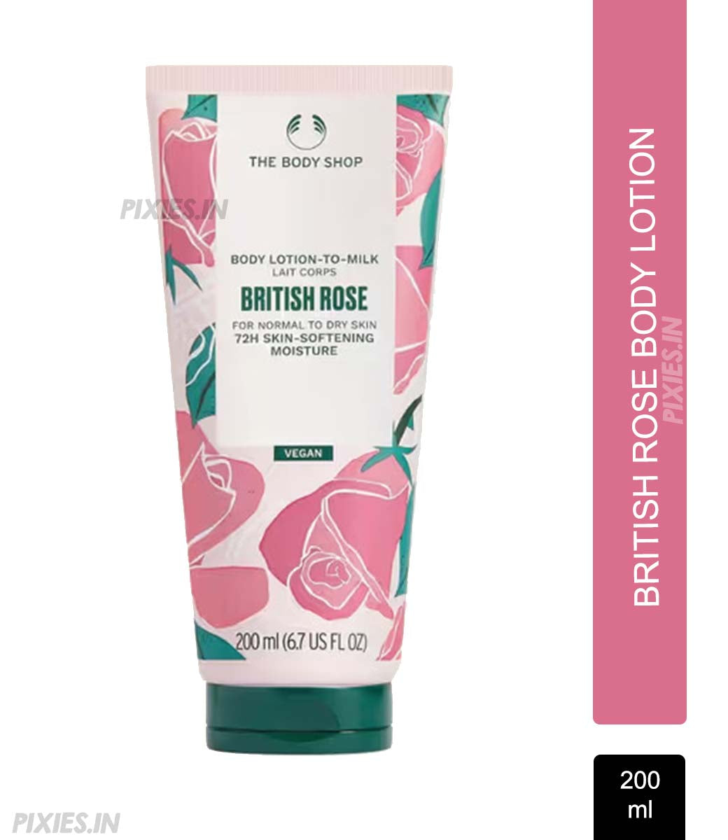 The Body Shop British Rose Body Lotion-To-Milk (200ml) – Pixies.in