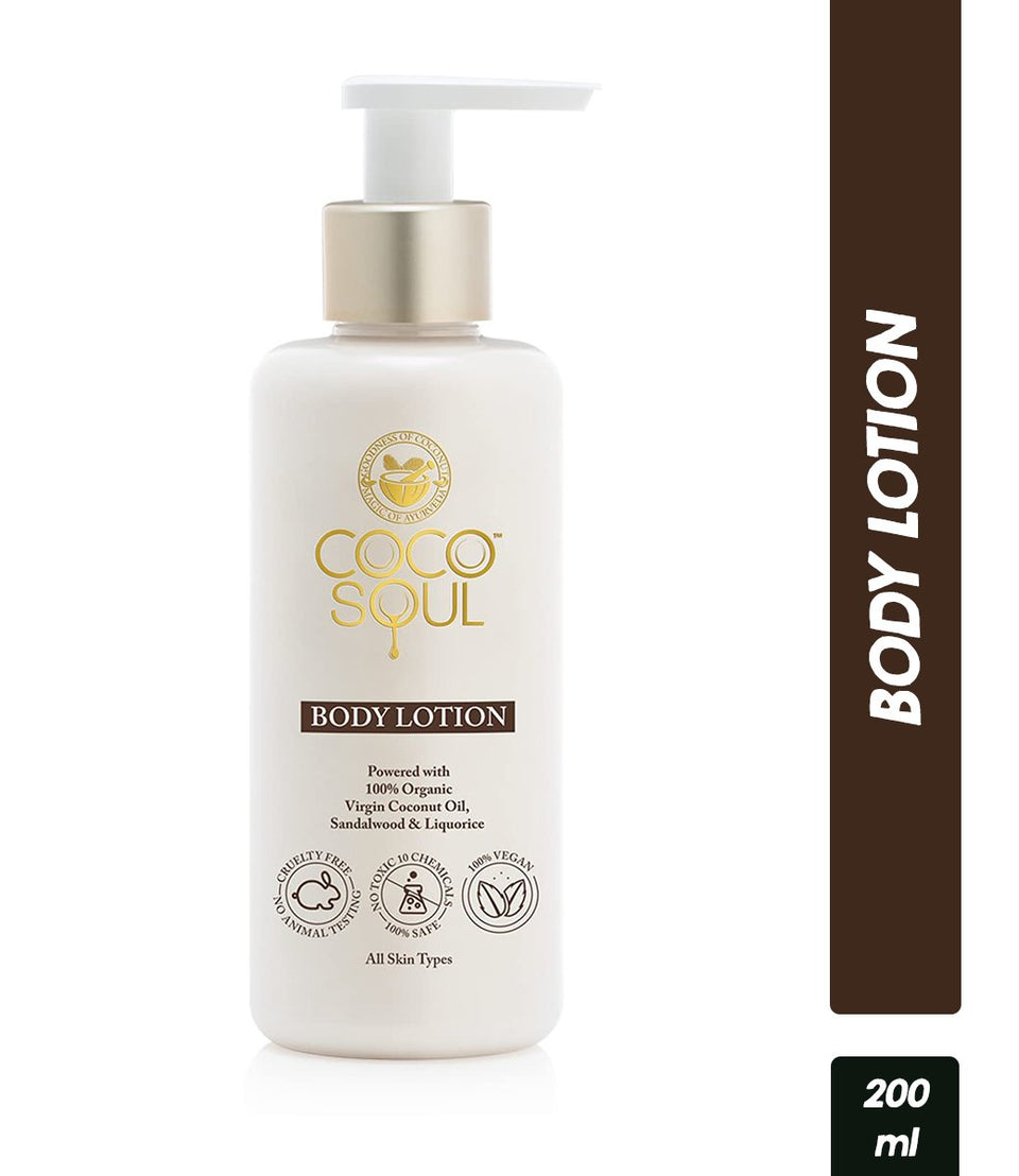 Buy Coco Soul Body Lotion with Coconut, Sandalwood & Ayurveda (200ml ...