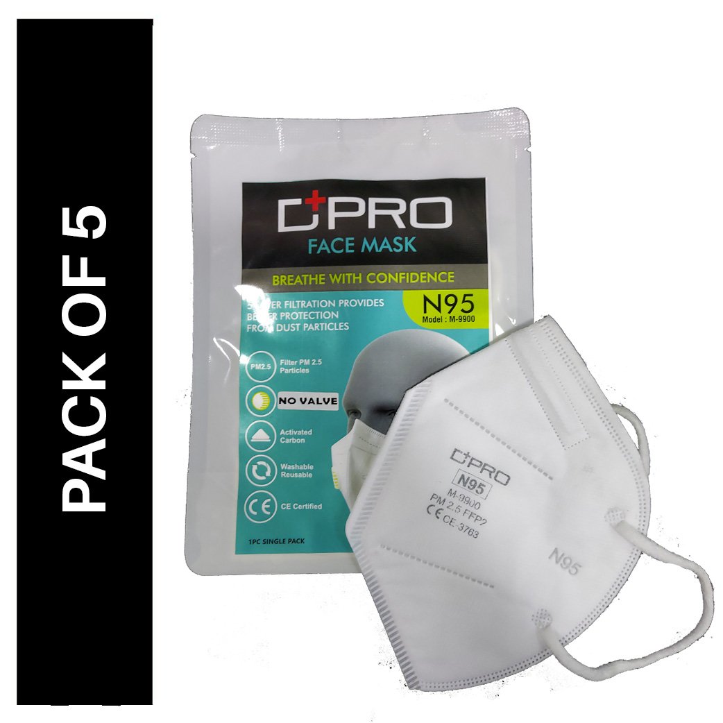 Buy D+Pro N95 Face Mask (Pack of 5) Online in India – Pixies.in