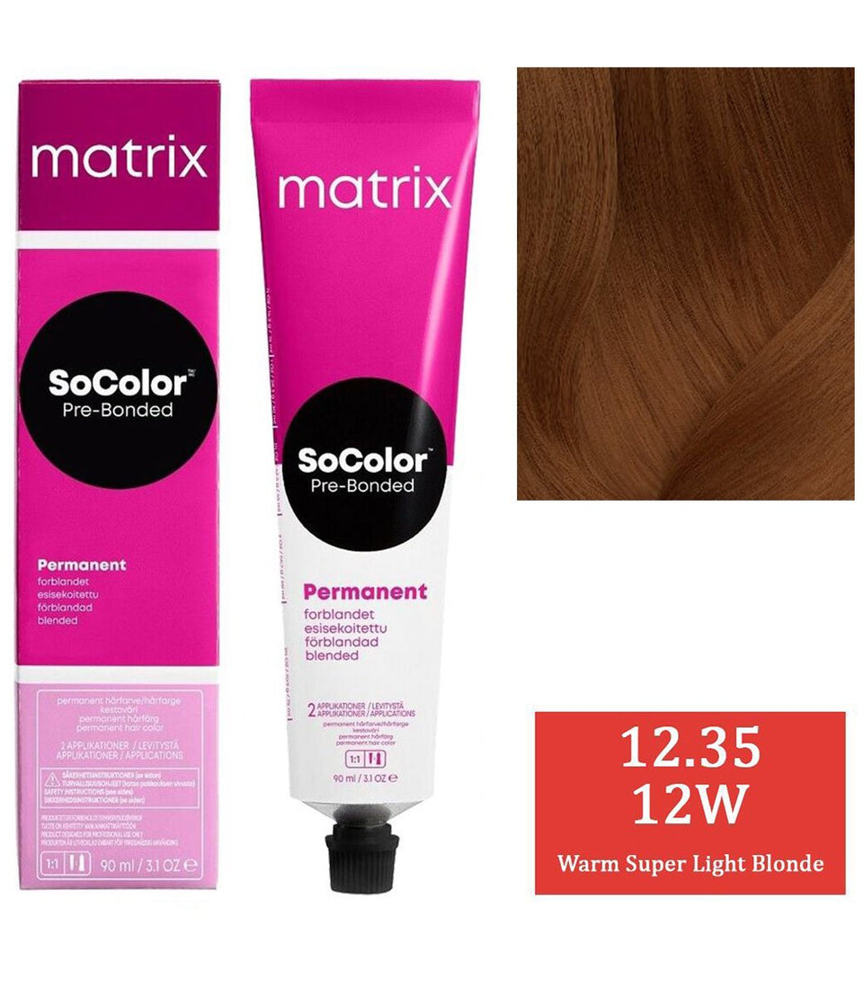 Buy Matrix SOCOLOR 12.35 12W (Warm Super Light Blonde) Online in India ...
